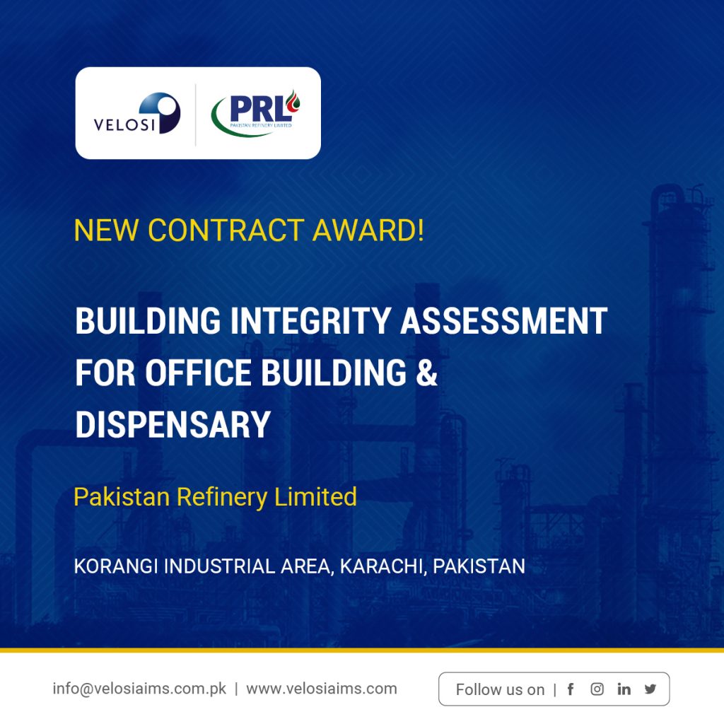 Velosi got a contract from PRL for Building Integrity Assessment