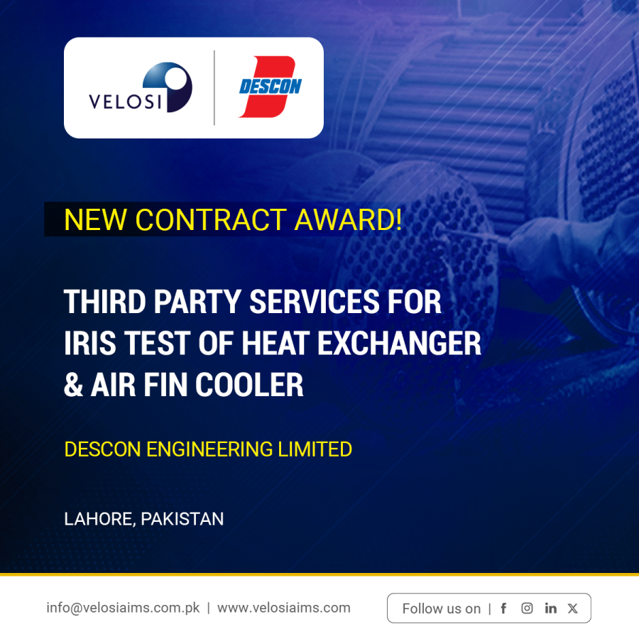 Contract by Descon Engineering Limited for IRIS Test of Heat Exchanger ...