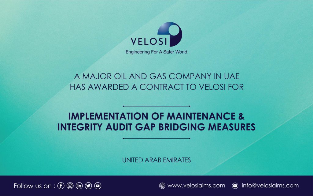 Project Awarded By Major Oil and Gas company in UAE - Qatar Velosi Asset Integrity, Engineering ...