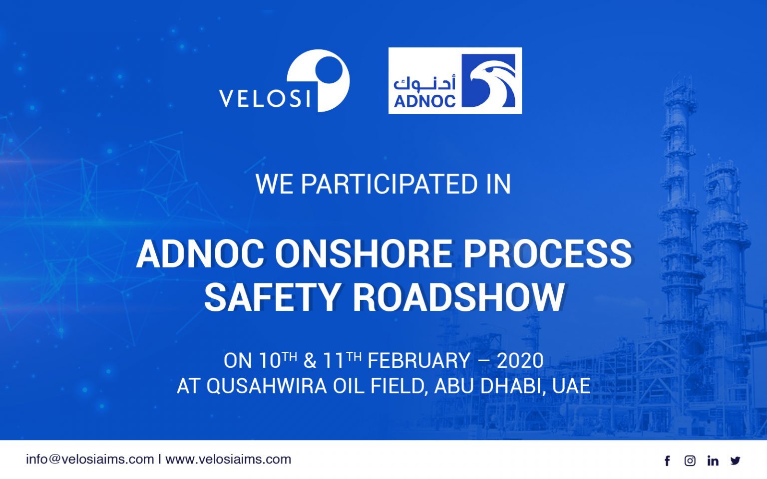 Velosi Participated in ADNOC Onshore Process Safety Show - Saudi Arabia ...